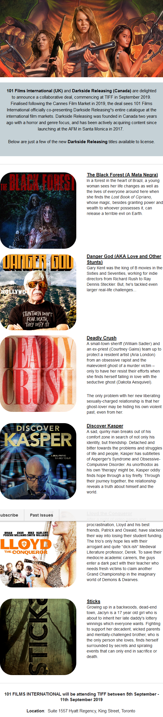 Darkside Releasing teams up with 101 International for the TIFF market ...